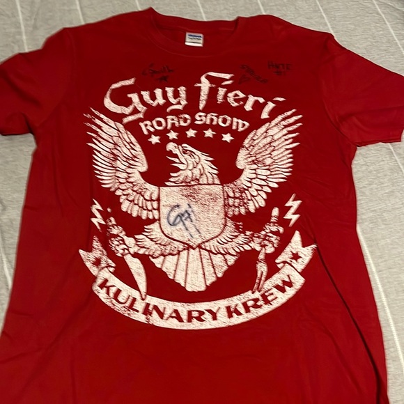 Gildan | Shirts | Guy Fieri Autographed By Guy And Krew Large | Poshmark